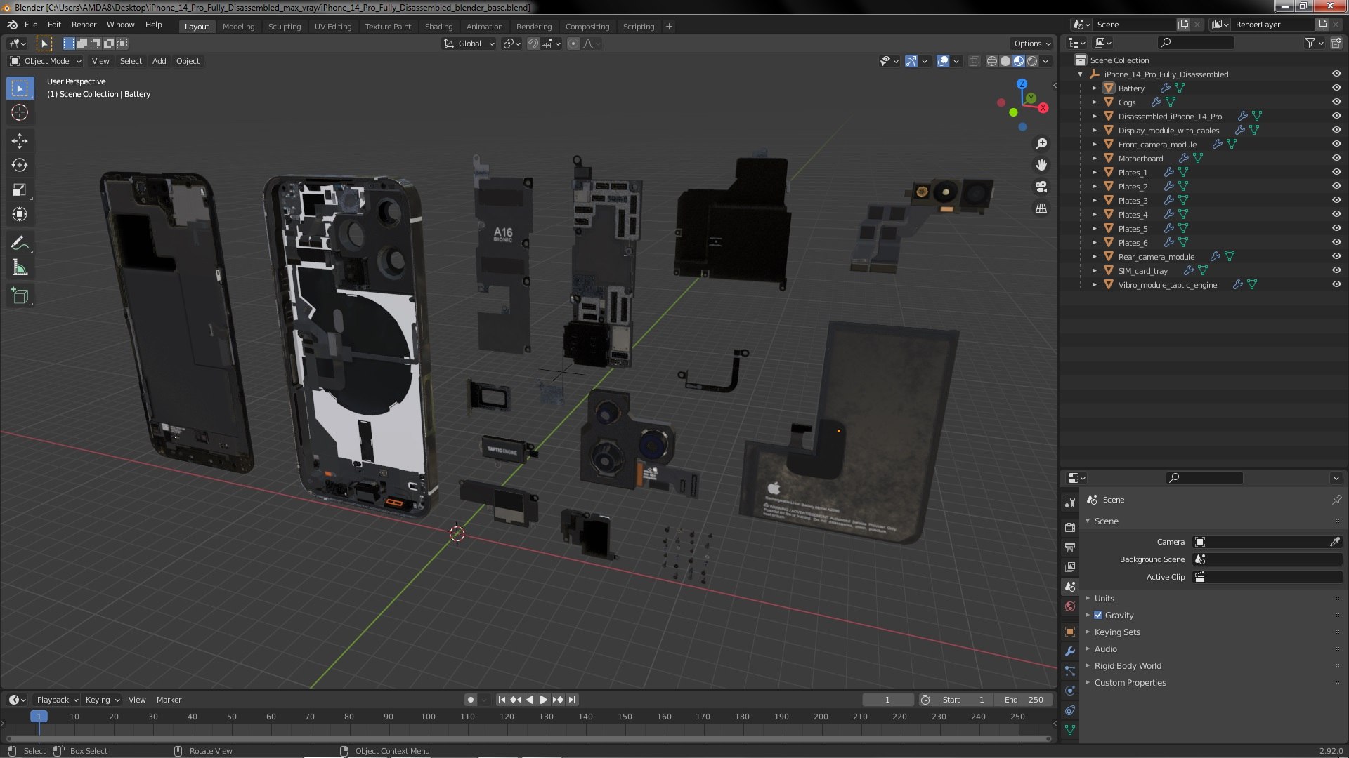 IPhone 14 Pro Fully Disassembled 3D model - TurboSquid 2097506