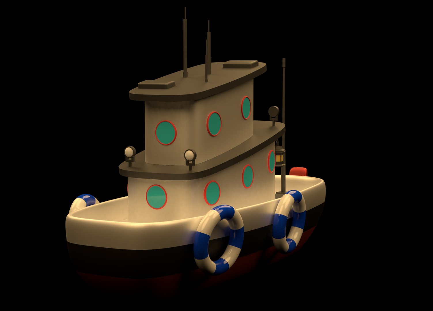 3D cartoon boat toon model - TurboSquid 1629735