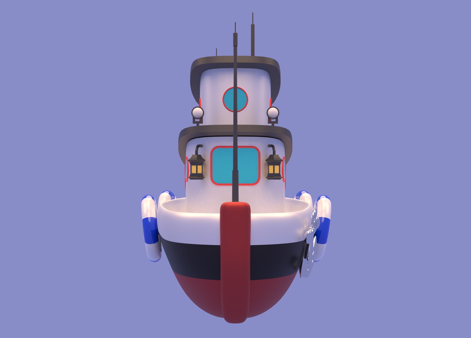 3D cartoon boat toon model - TurboSquid 1629735