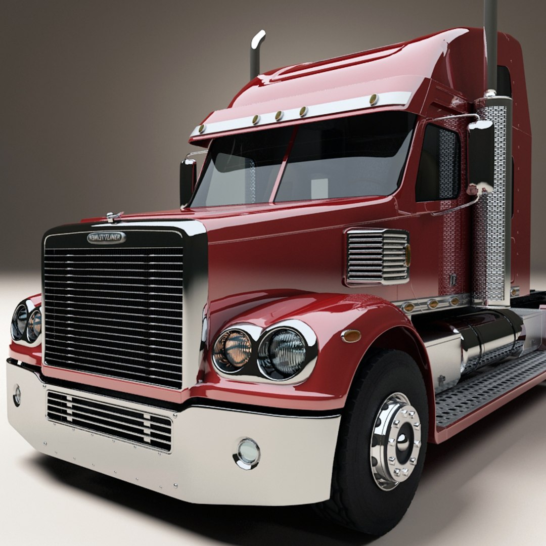 3d model of freightliner coronado trailer