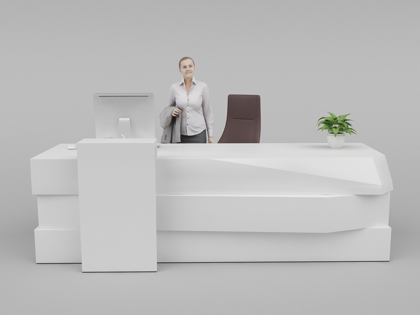 modelo 3d Reception Desk - 020 - TurboSquid 1990208