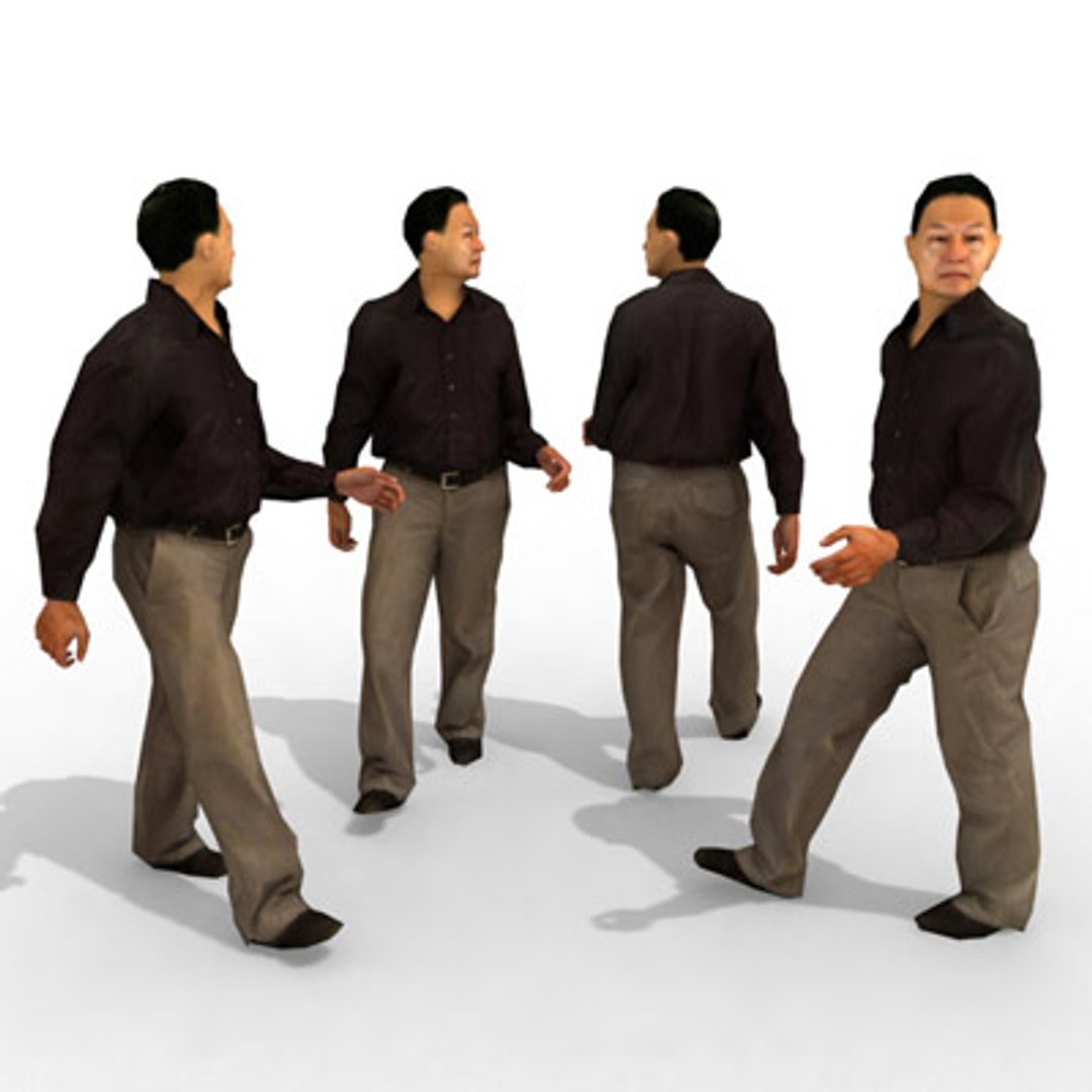 3d model - business male person