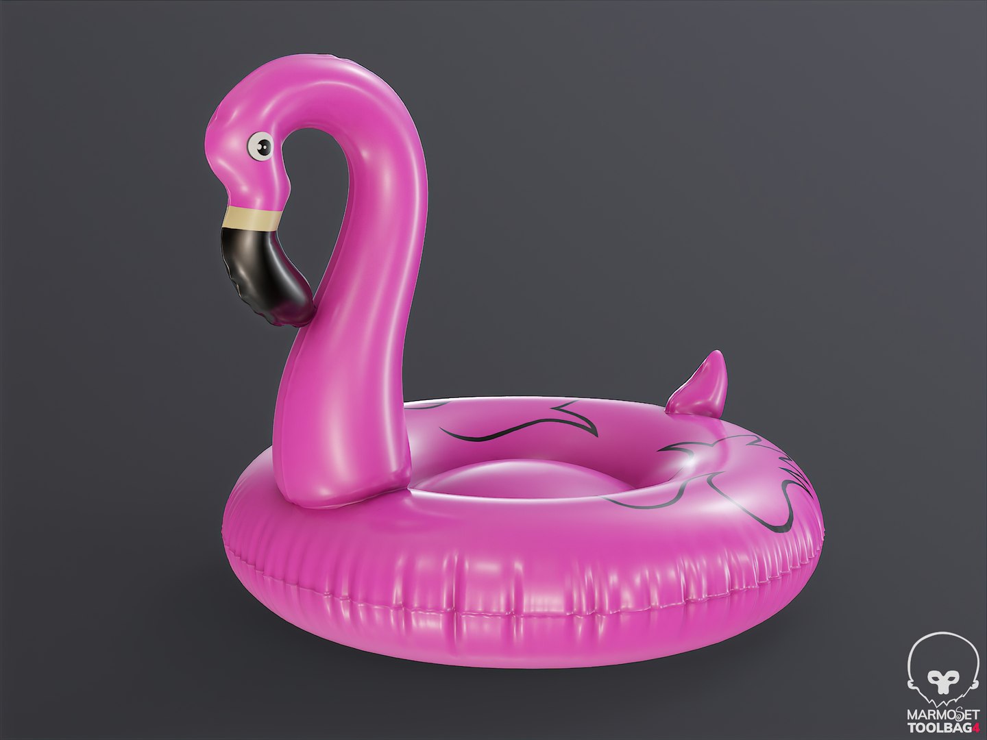 Inflatable Flamingo Pool Toy 3D Model - TurboSquid 1170587