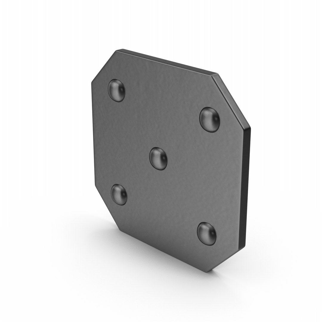 3D Metal Plate With Rivets Model - TurboSquid 2275623