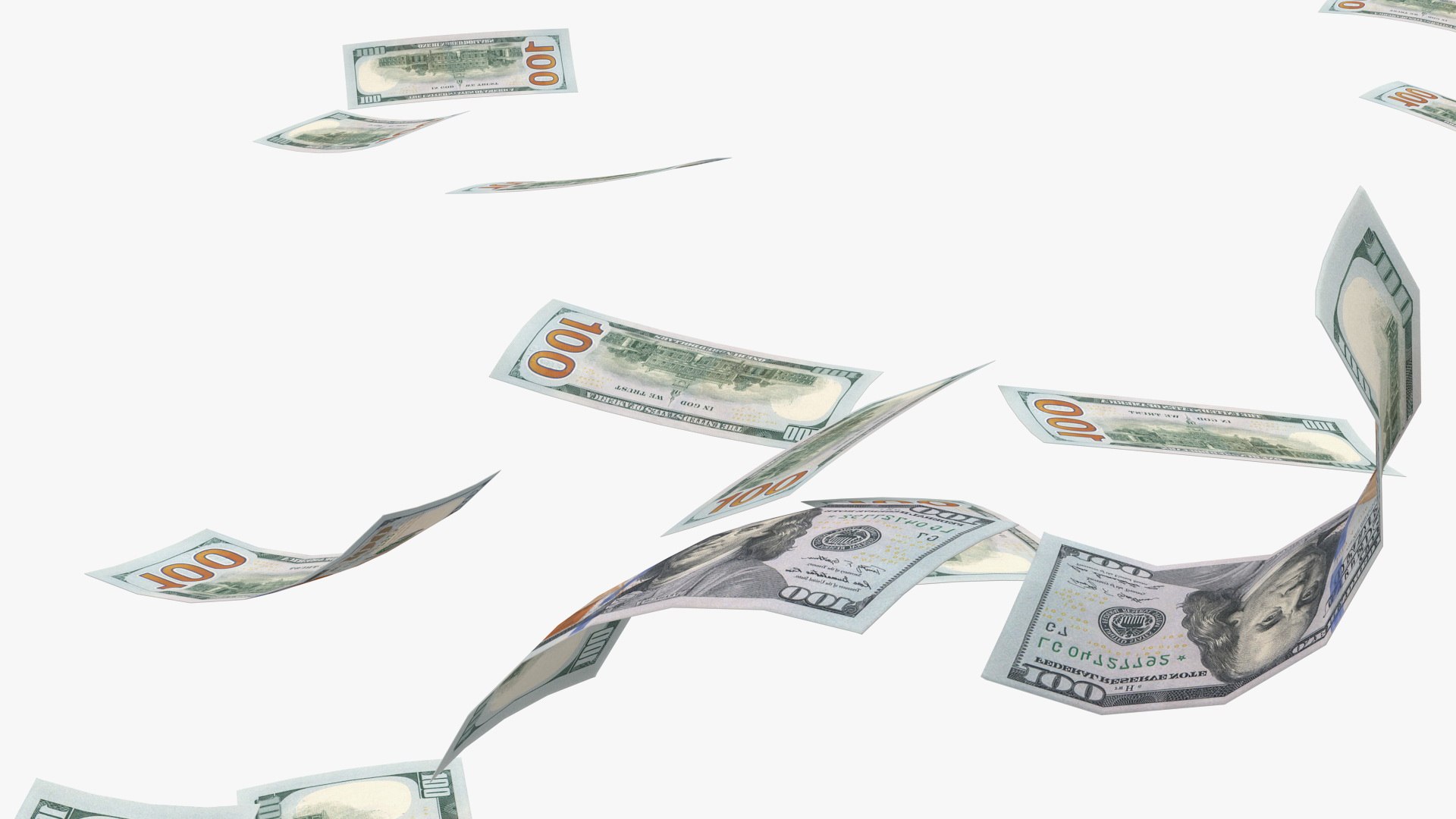 Flying Dollar Bills 3D - TurboSquid 1545760
