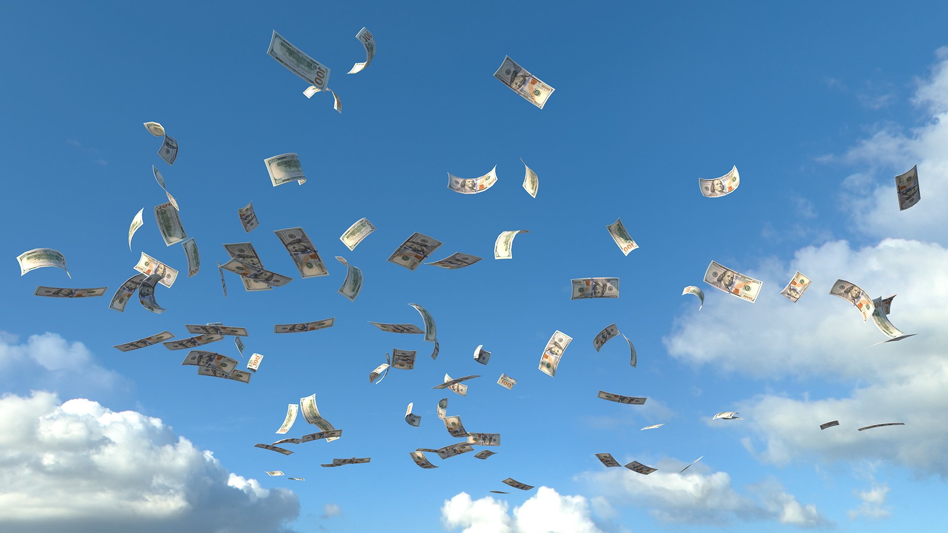 Flying Dollar Bills 3D - TurboSquid 1545760