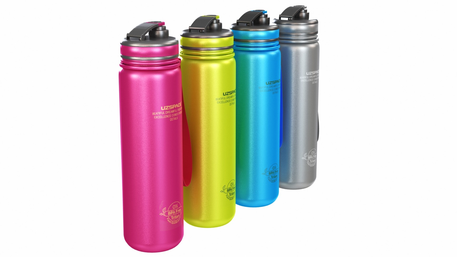 3D Water Bottle Colorfull - TurboSquid 1947556