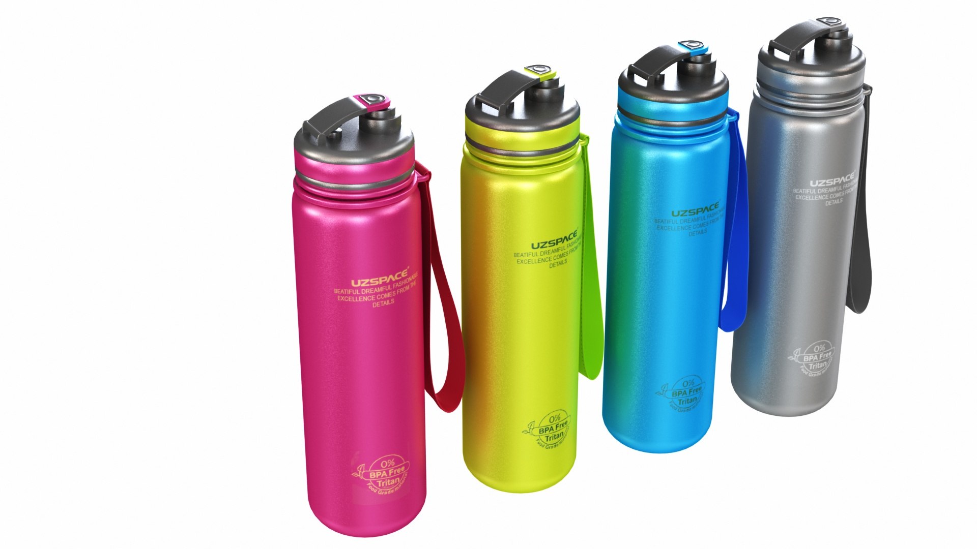3D Water Bottle Colorfull - TurboSquid 1947556