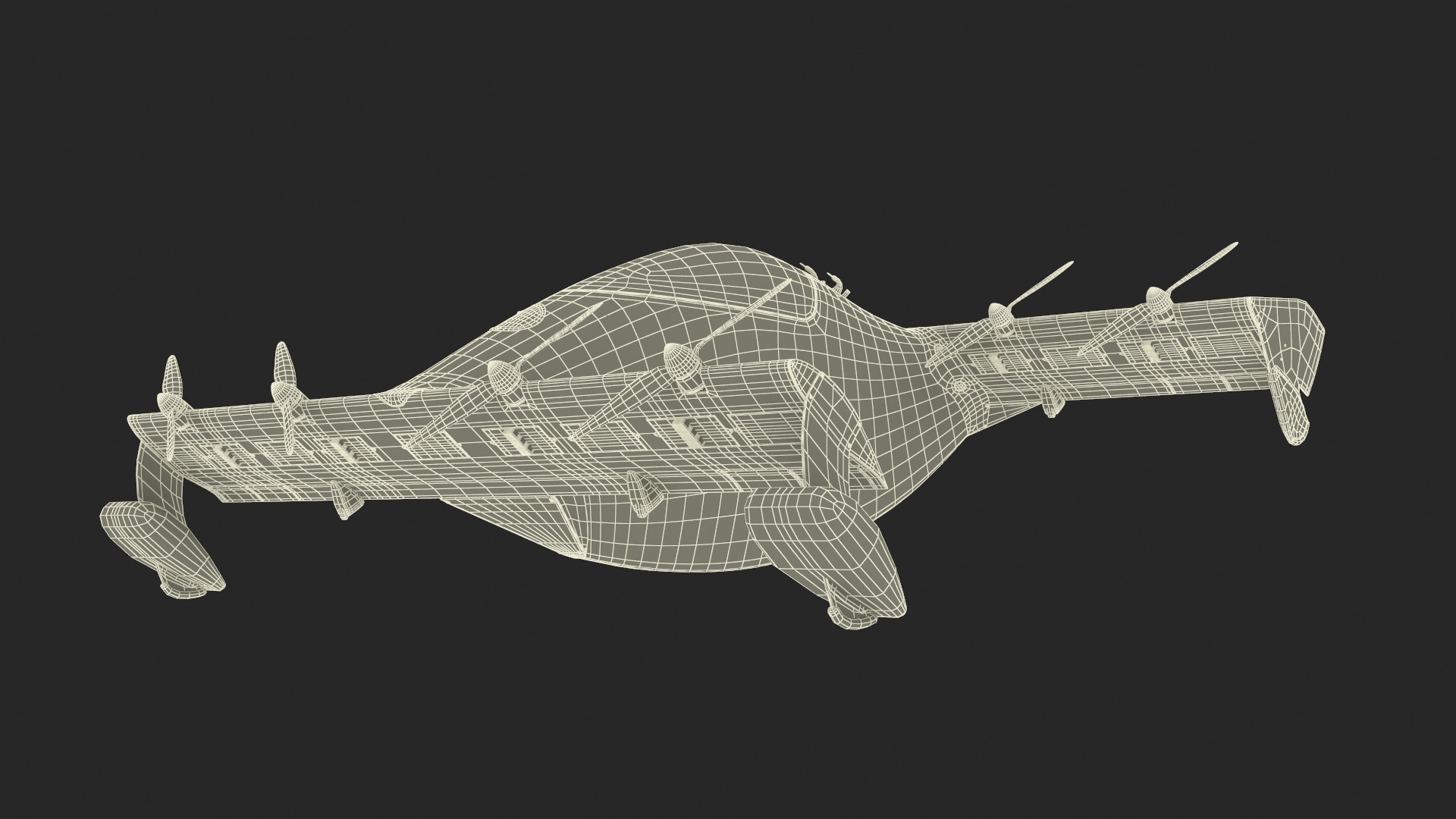 3D Helix Pivotal EVTOL Aircraft Black Rigged Model - TurboSquid 2274998
