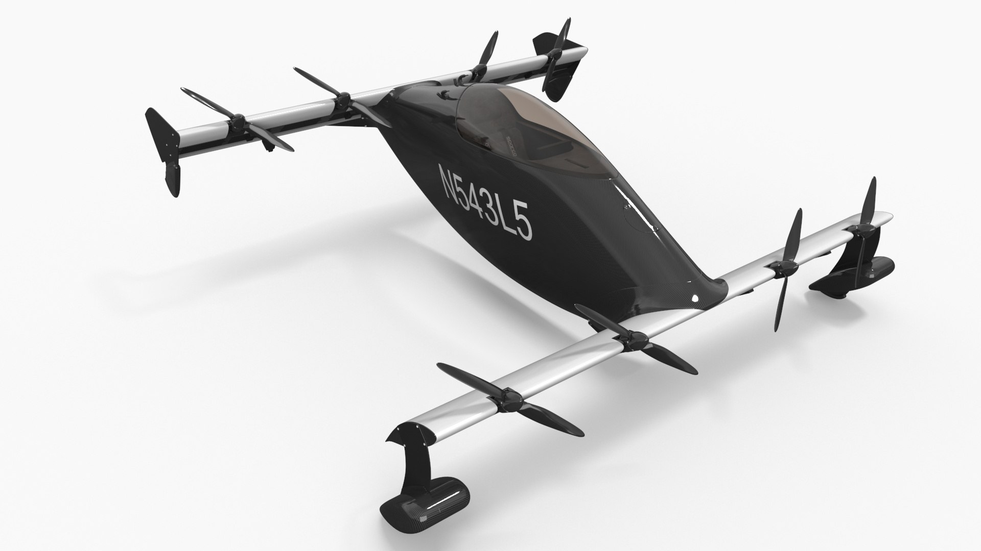3D Helix Pivotal EVTOL Aircraft Black Rigged Model - TurboSquid 2274998