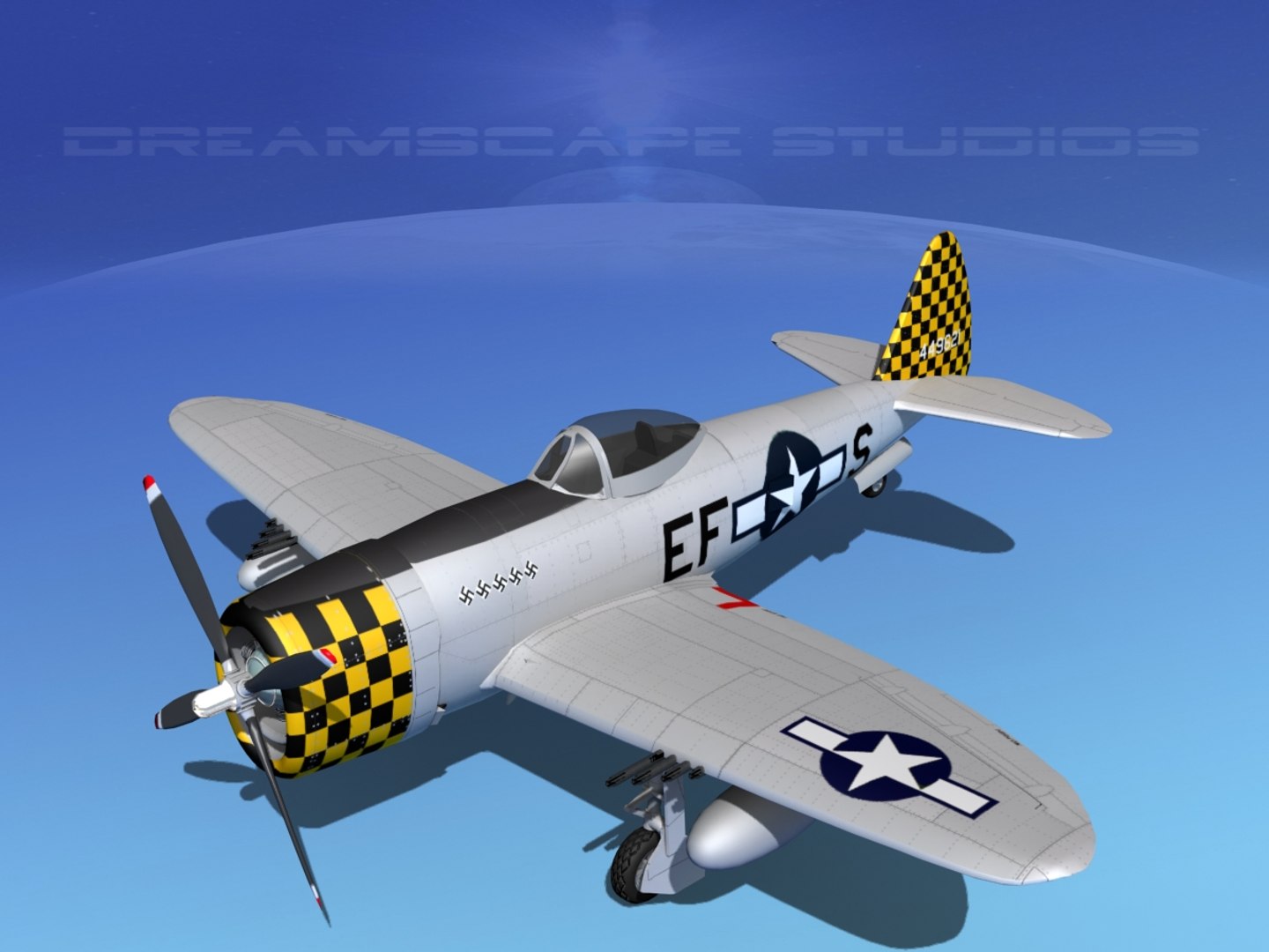 3d thunderbolt fighters bomber
