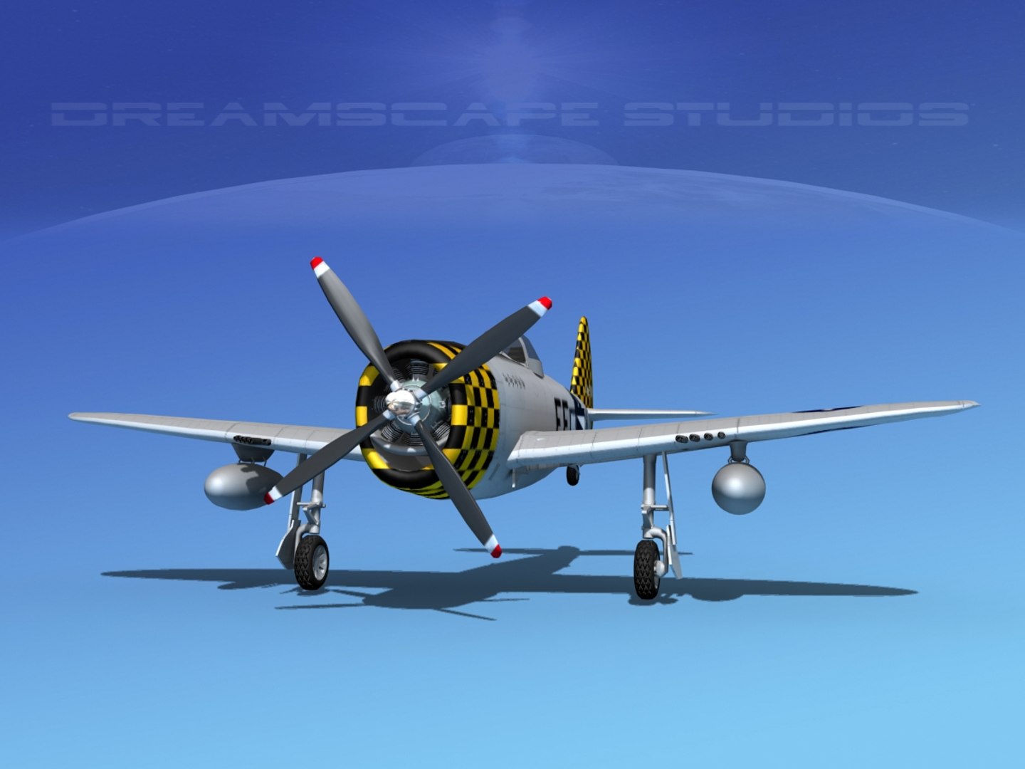 3d thunderbolt fighters bomber