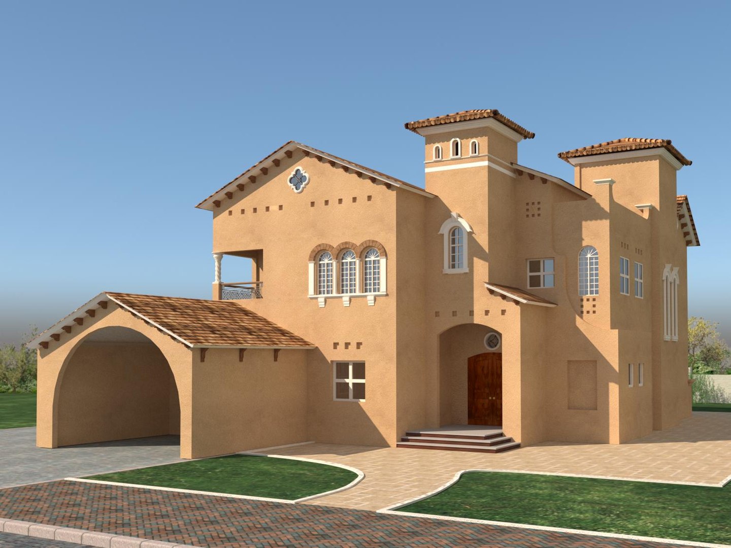 3D model tuscan house exterior - TurboSquid 1167828
