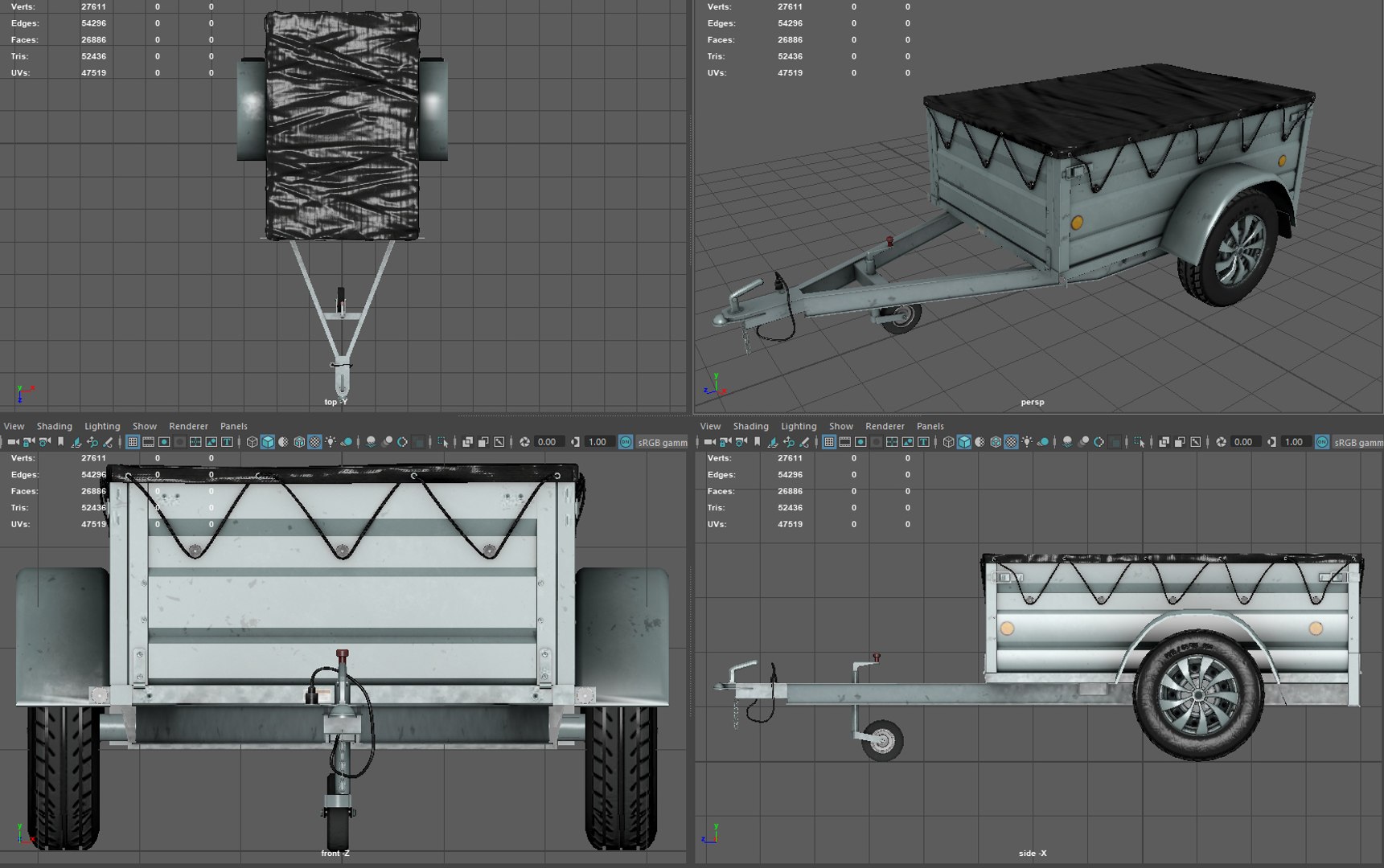 Car Trailer 3D - TurboSquid 2135868
