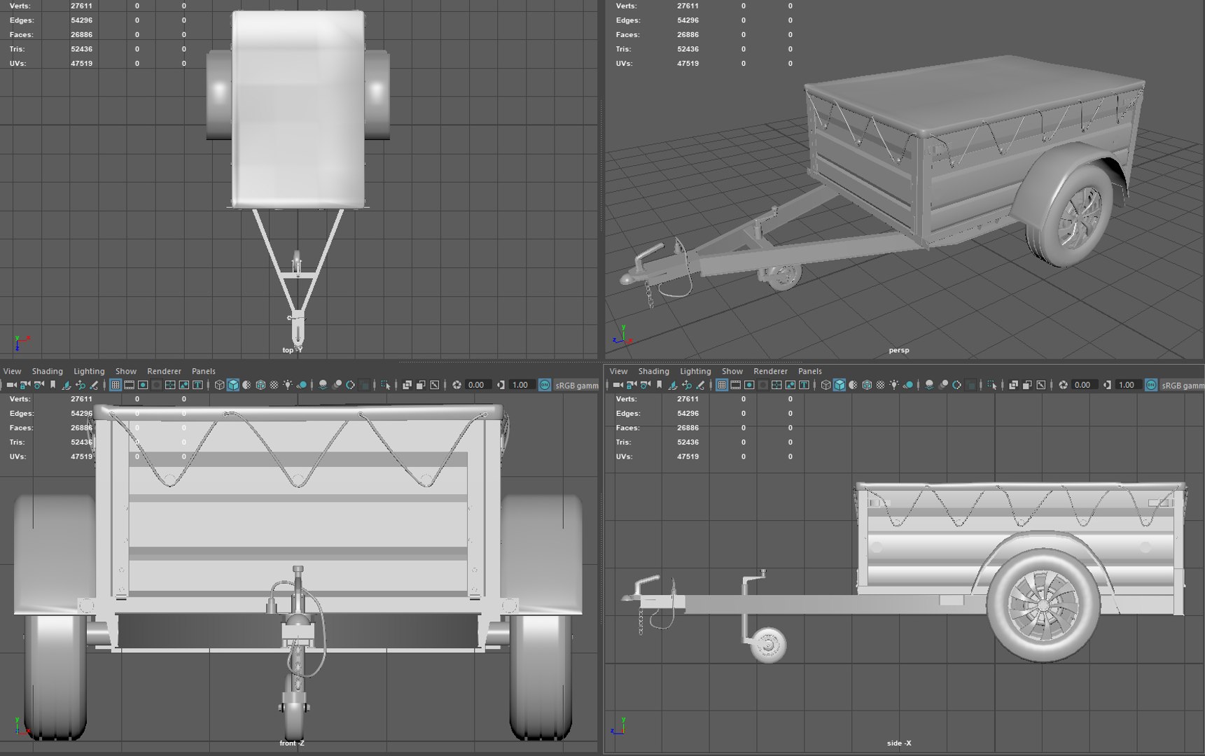 Car Trailer 3D - TurboSquid 2135868