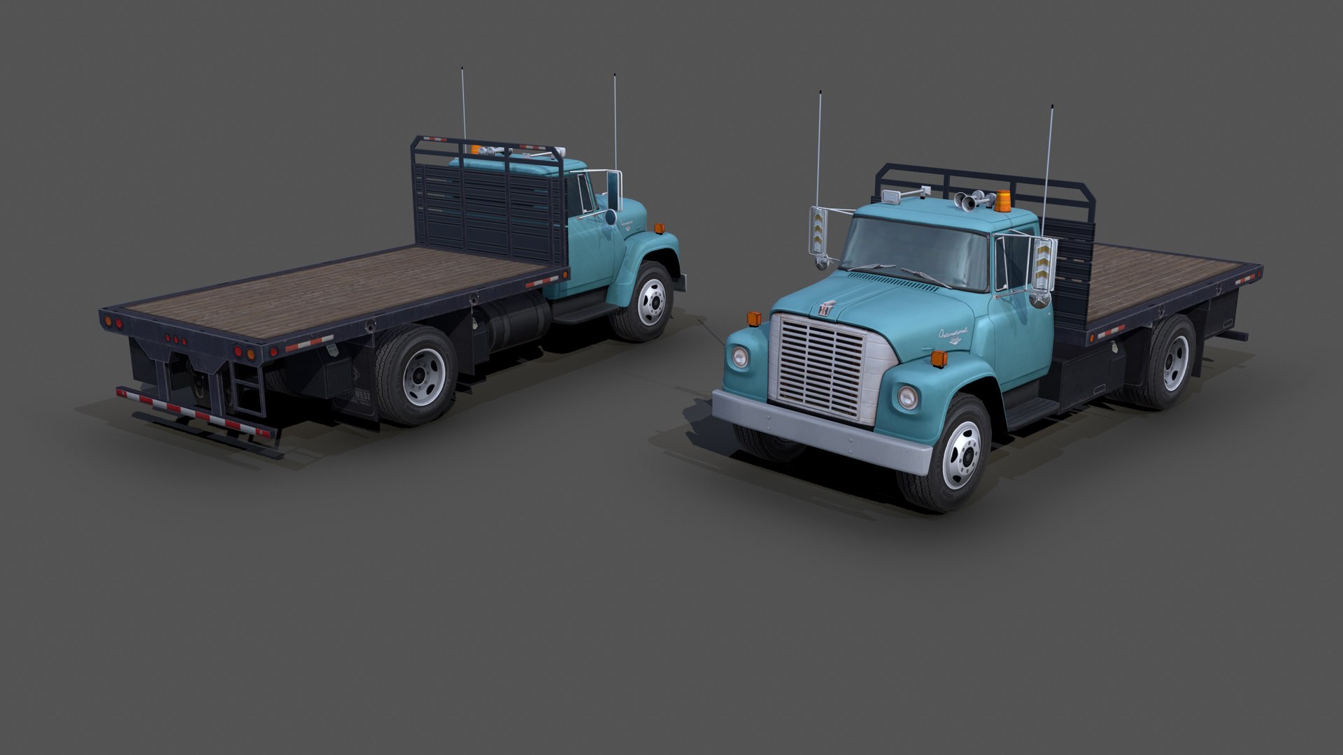 International Loadstar 1700 1968 flatbed truck s01 3D - TurboSquid 1951588