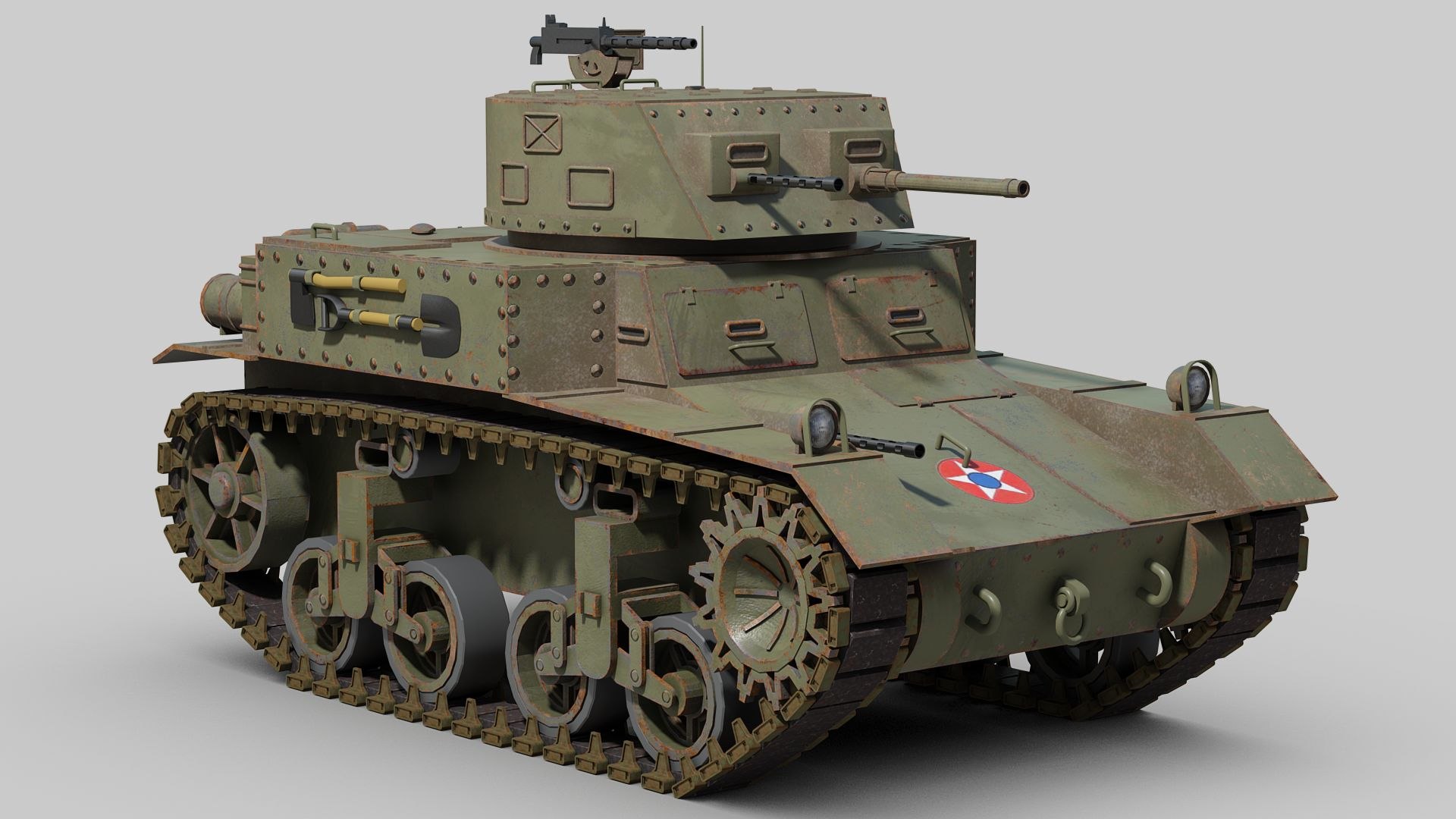 3D Model M1 Combat Car - TurboSquid 2417427