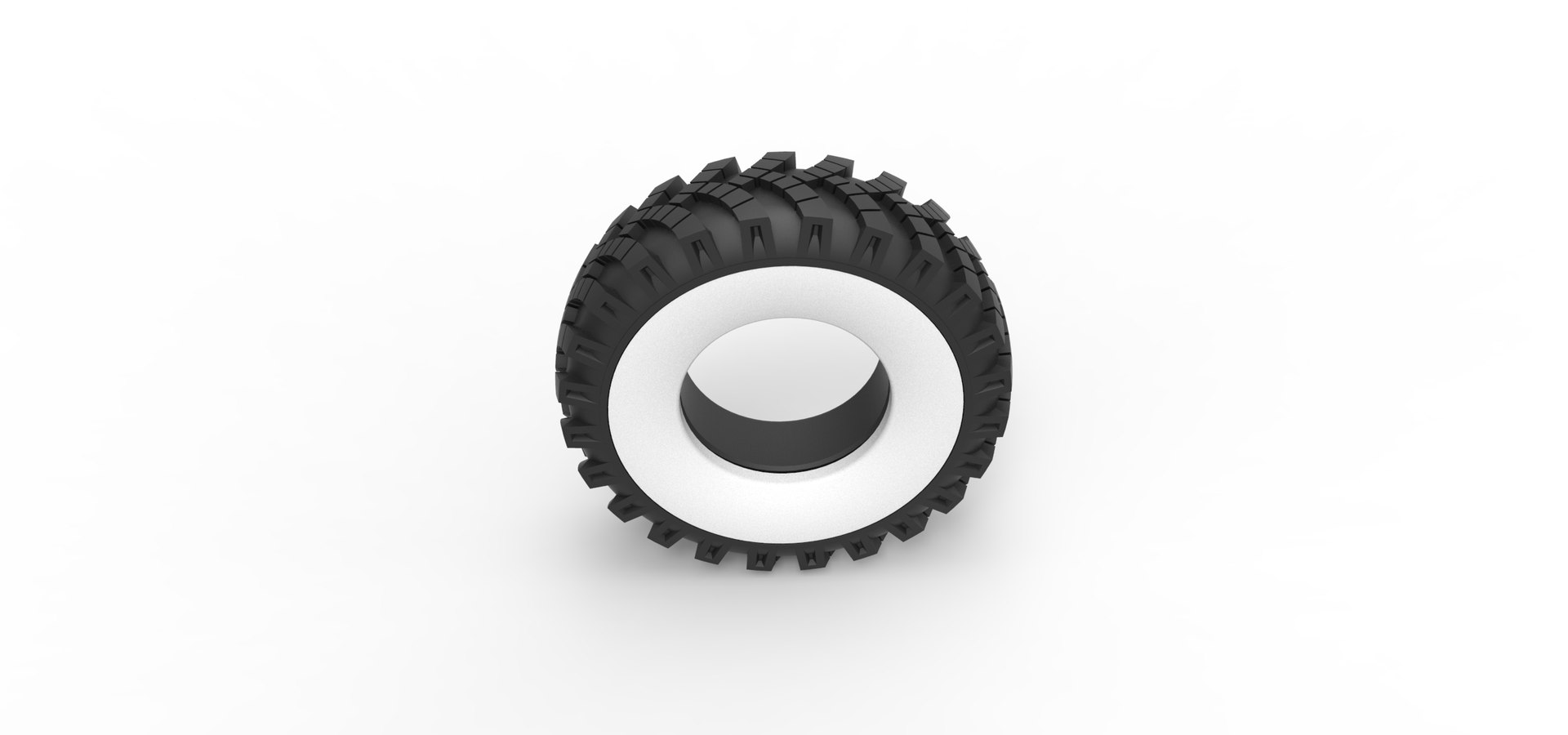 Diecast Military Whitewall Tire Scale 1 To 25 3D - TurboSquid 2110648