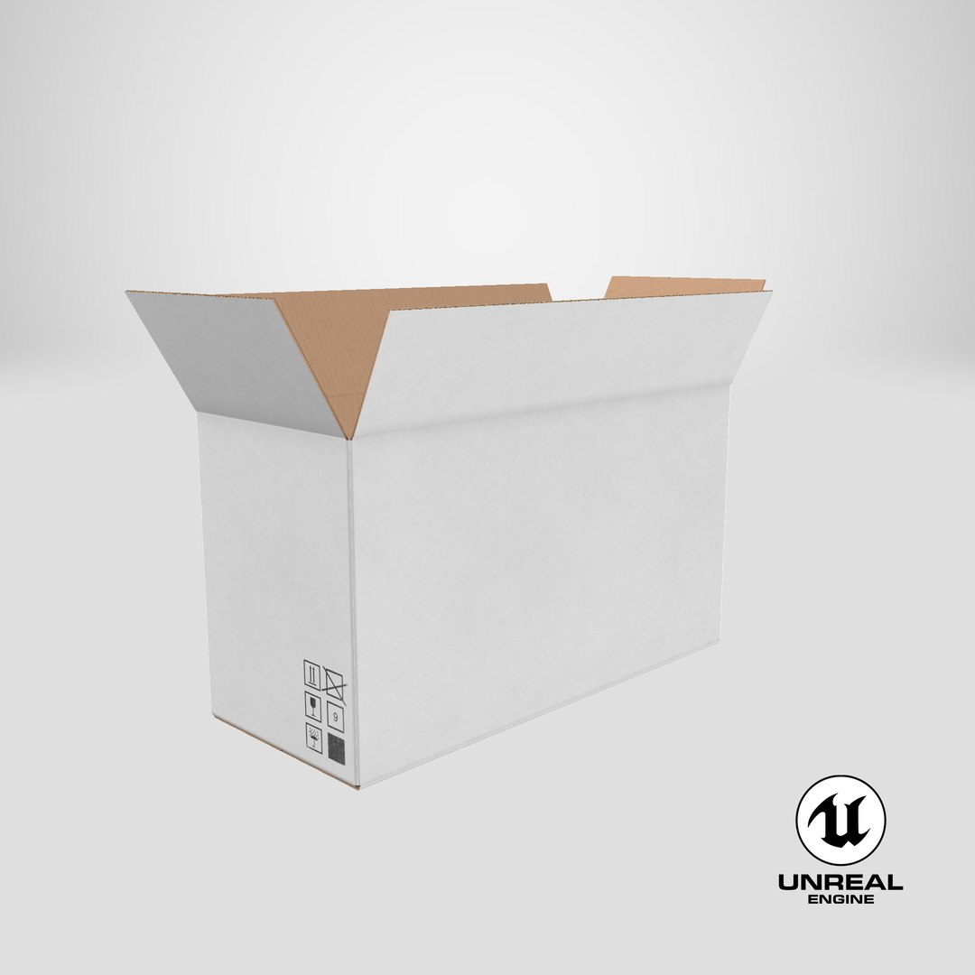 Cardboard Box White 01 3D - TurboSquid 1379613