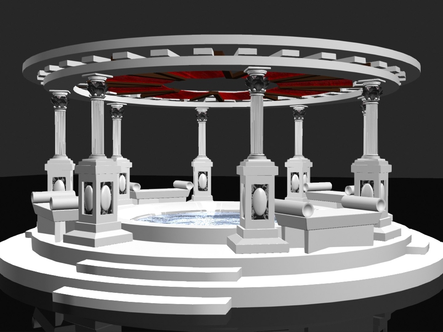 Roman Pool 3d Obj