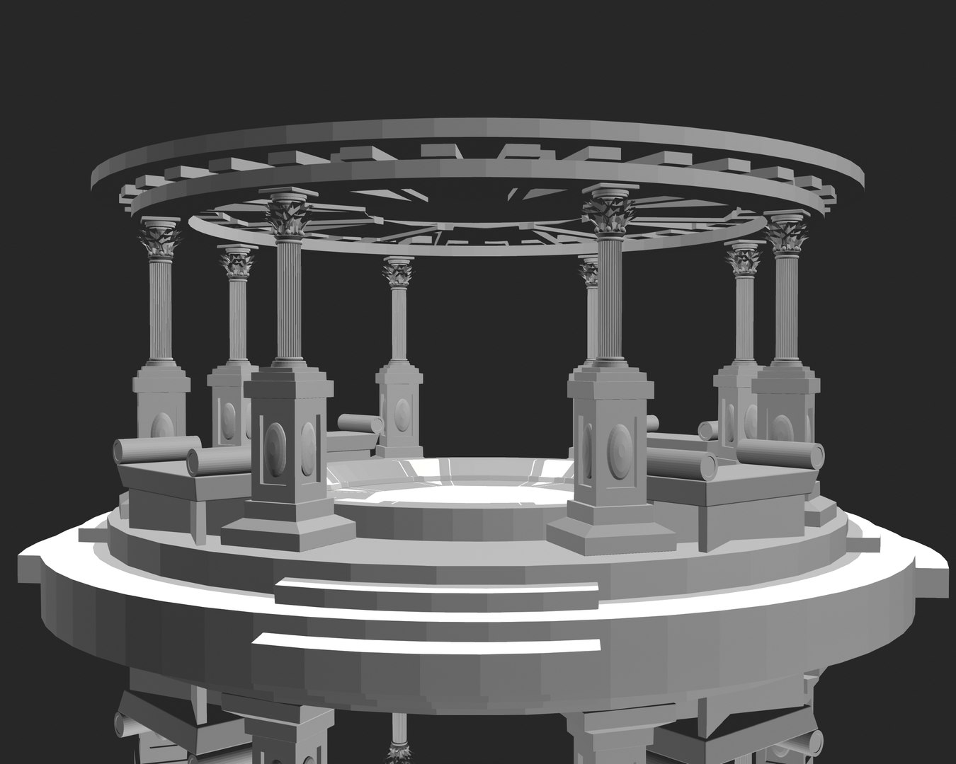 Roman Pool 3d Obj