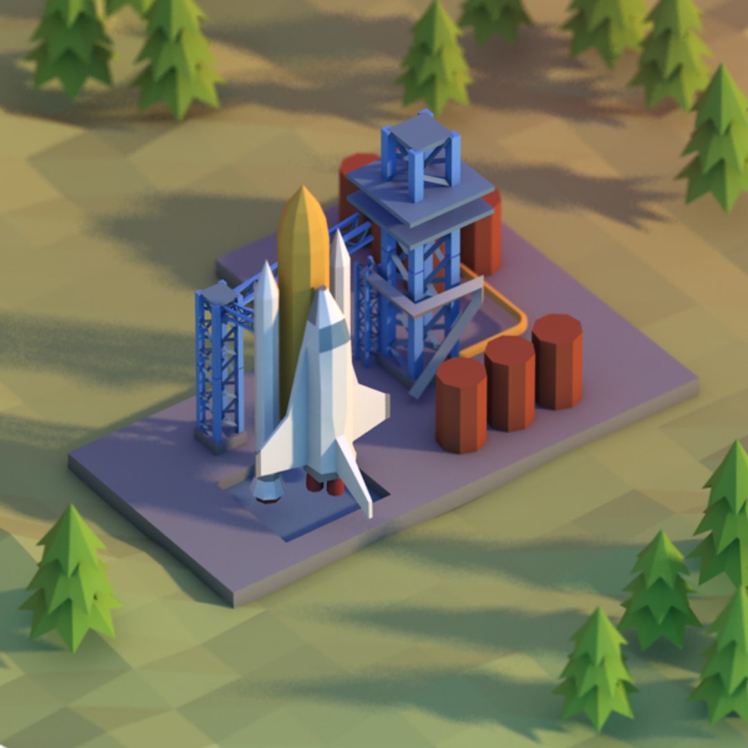 Spaceport Space Port 3d Max