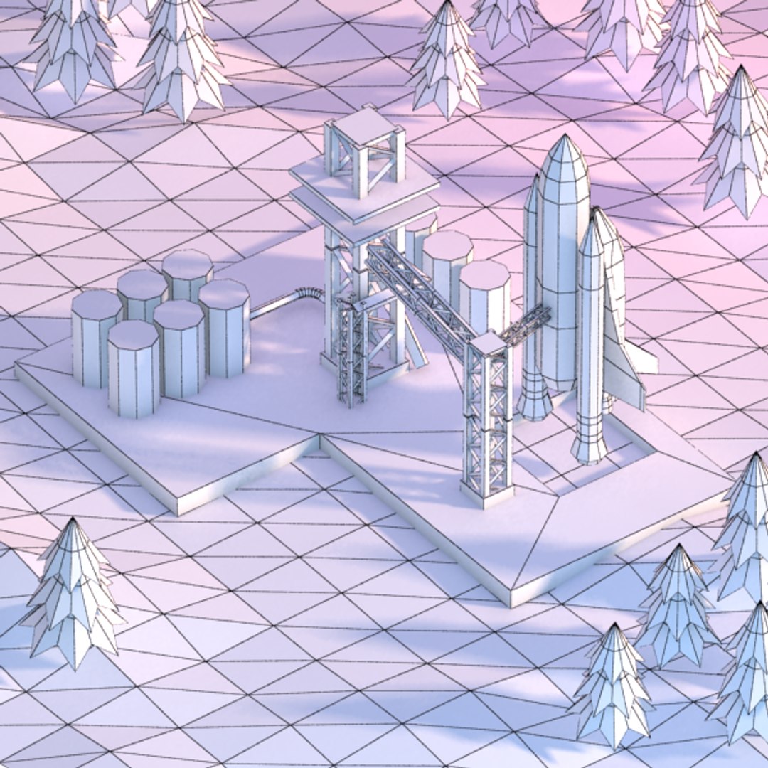 Spaceport Space Port 3d Max