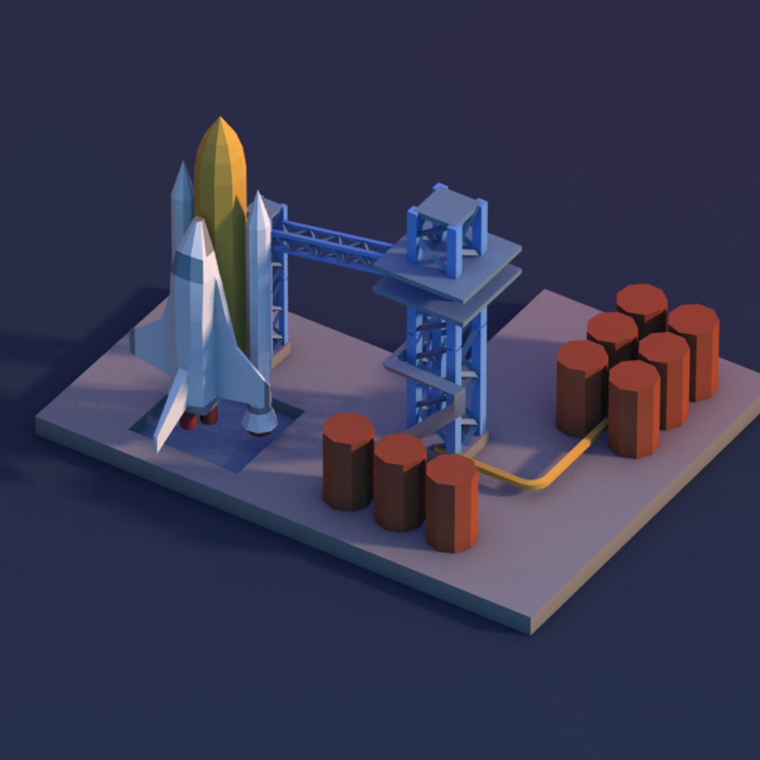 Spaceport Space Port 3d Max