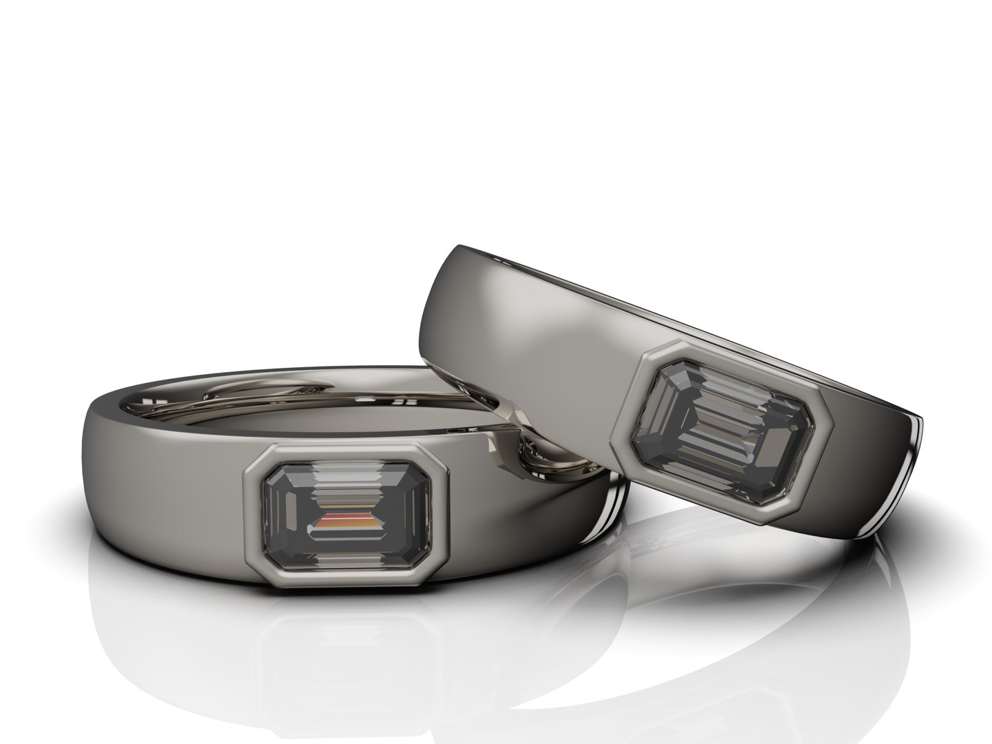 3D Bold Unisex Wedding Rings 4-14US Sizes - TurboSquid 2231209