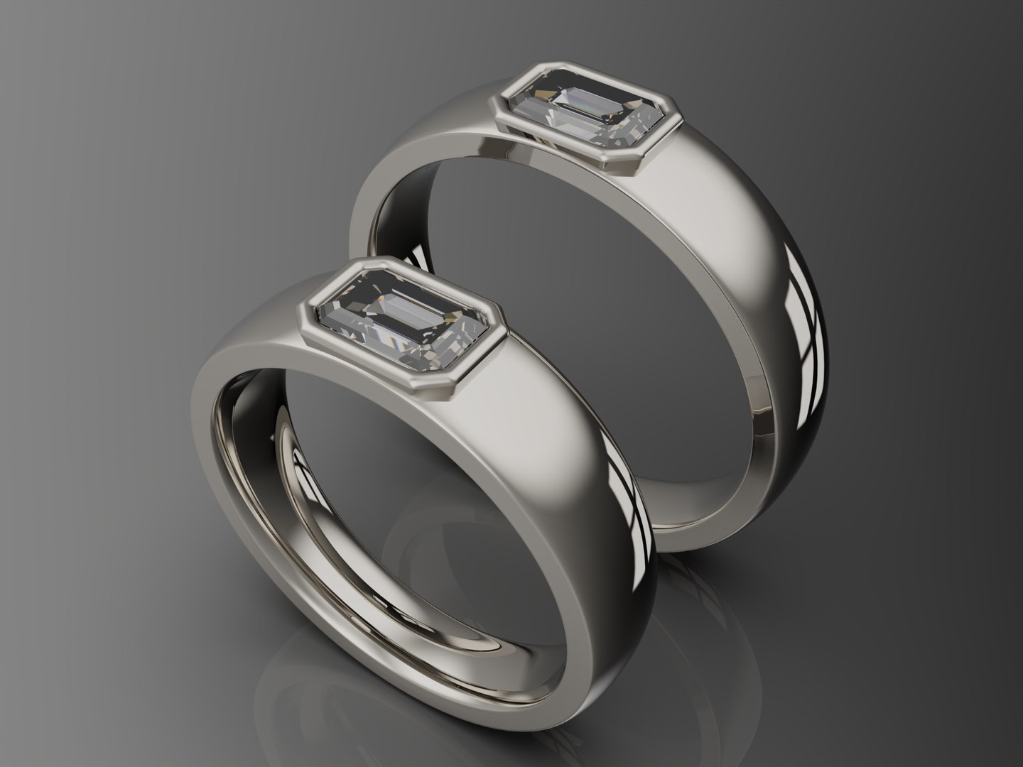 3D Bold Unisex Wedding Rings 4-14US Sizes - TurboSquid 2231209