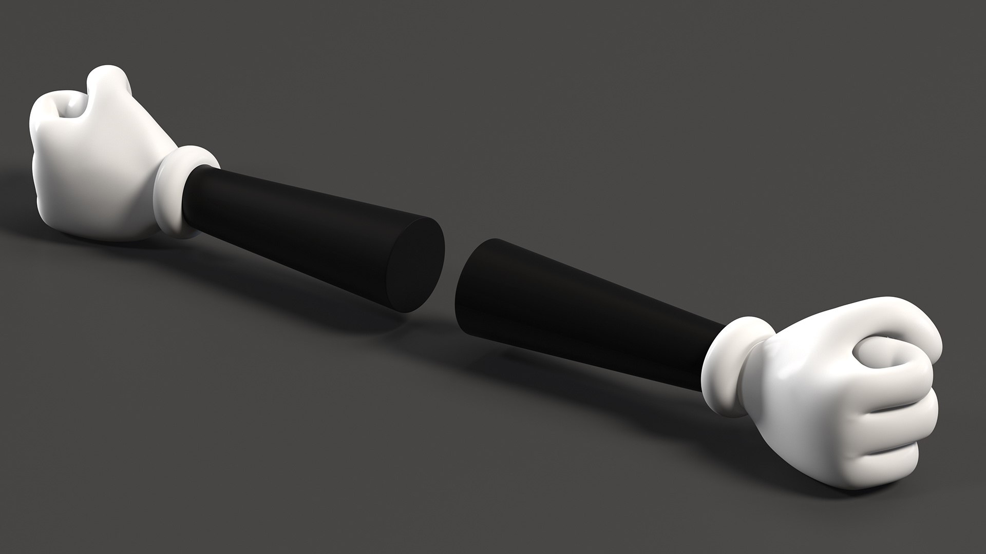 Cartoon Fists in Gloves 3D model - TurboSquid 1981834