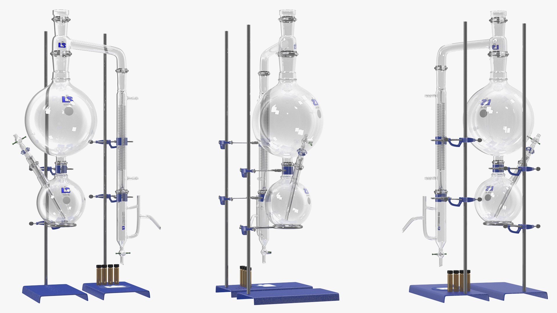 Steam distillation laboratory kit 3D model - TurboSquid 1458571