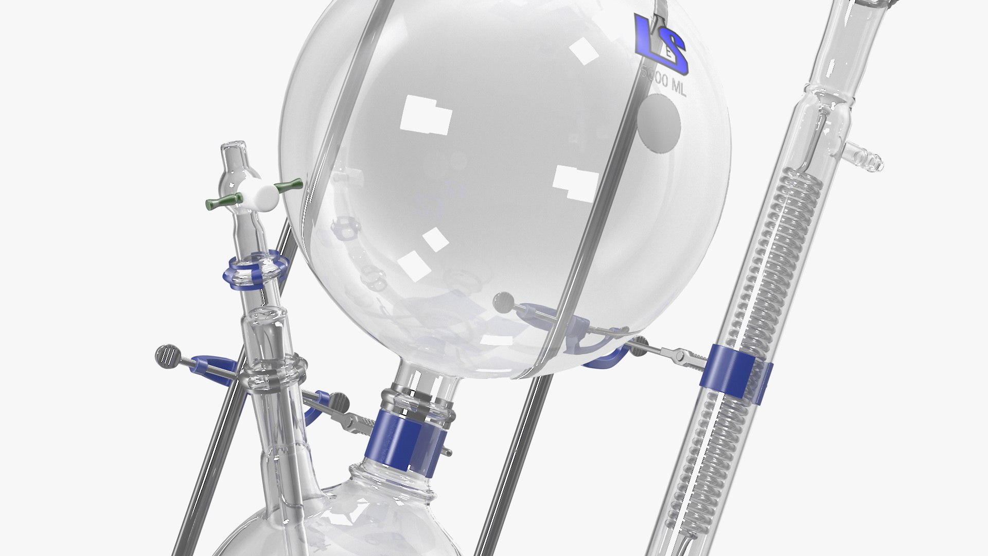 Steam distillation laboratory kit 3D model - TurboSquid 1458571