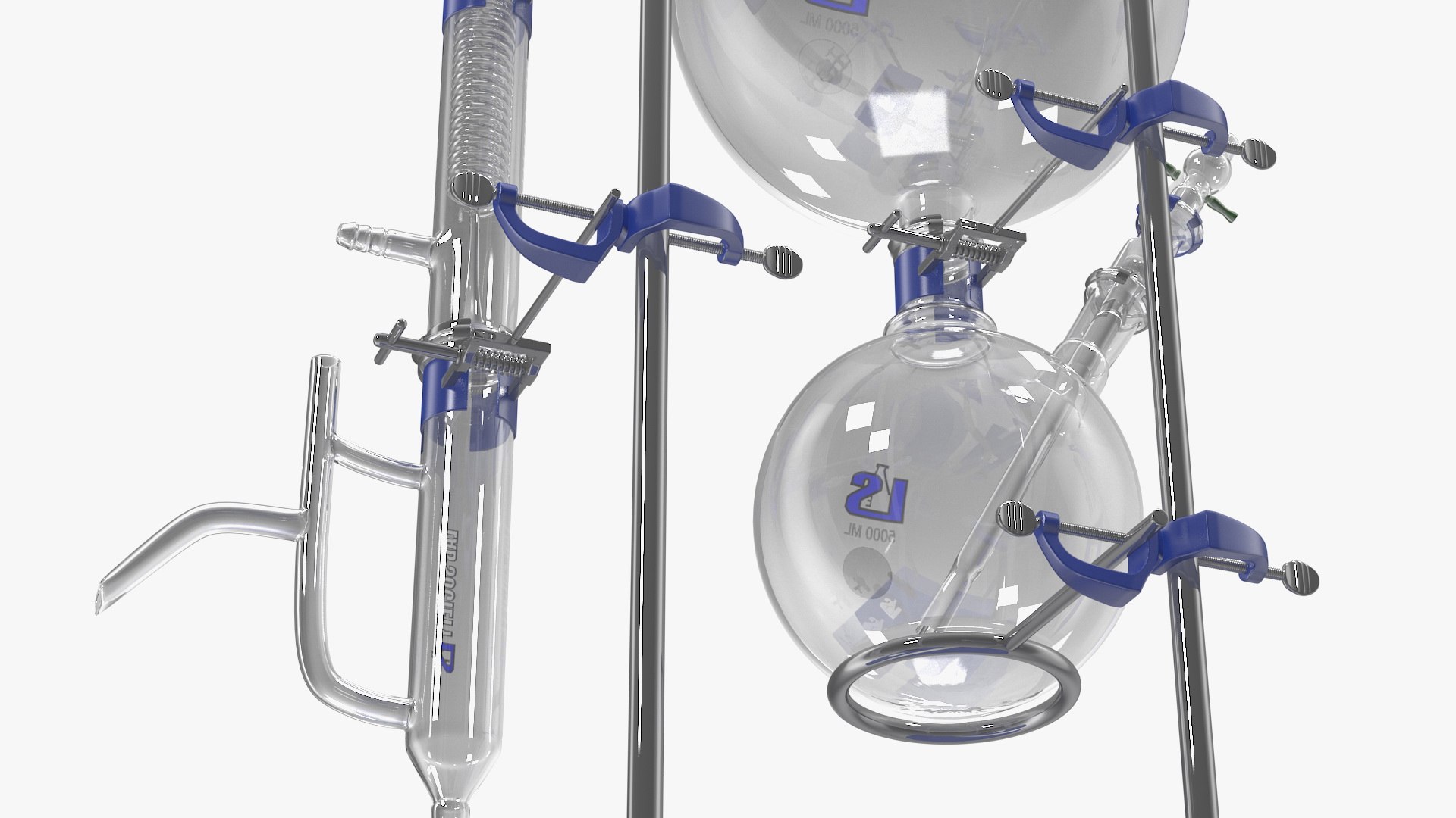 Steam distillation laboratory kit 3D model - TurboSquid 1458571