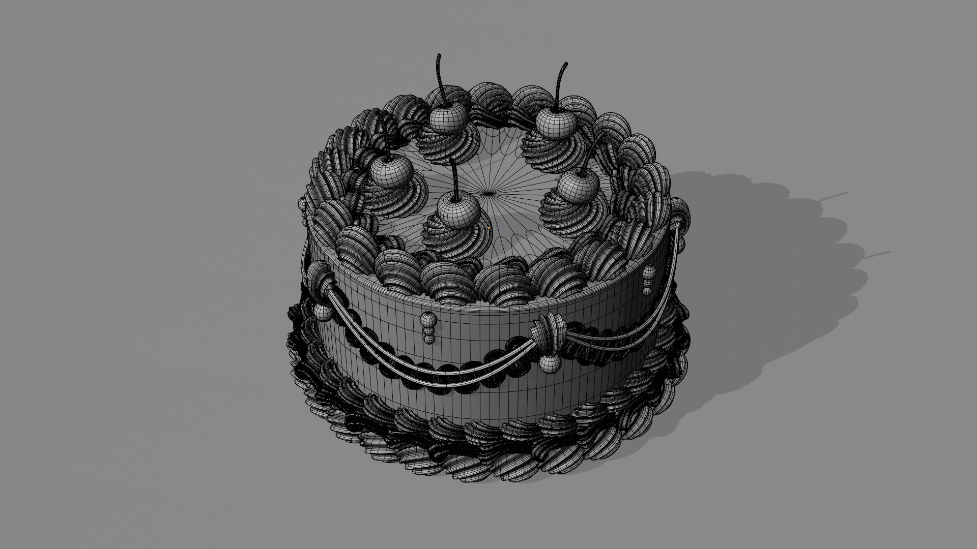 3D Vintage Cake - TurboSquid 2324308