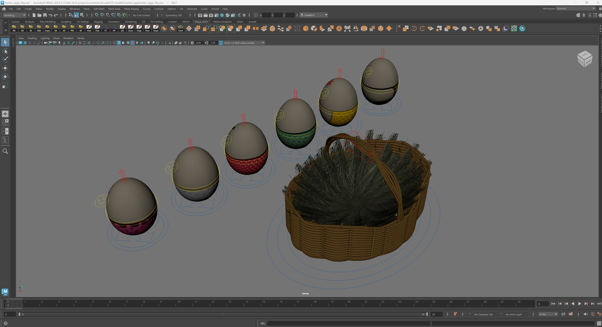 Easter Eggs - MAYA Rigged 3D Model - TurboSquid 2392540