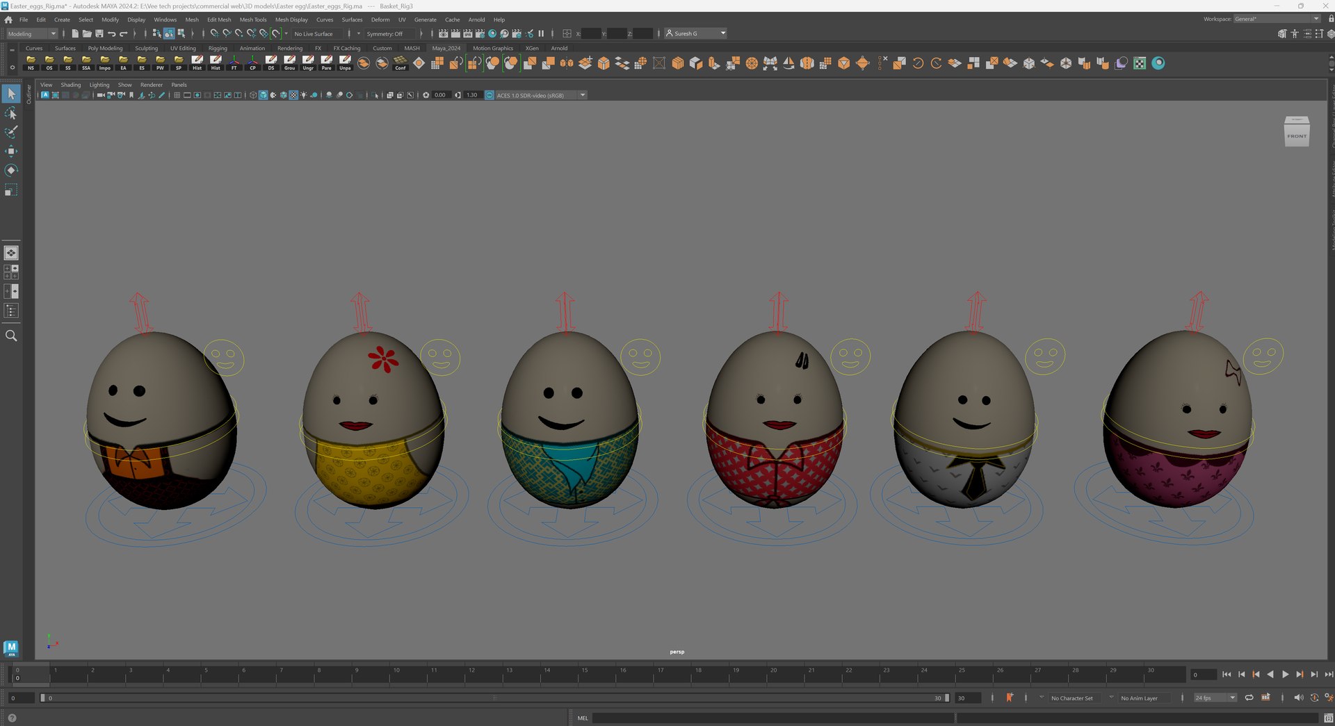 Easter Eggs - MAYA Rigged 3D Model - TurboSquid 2392540