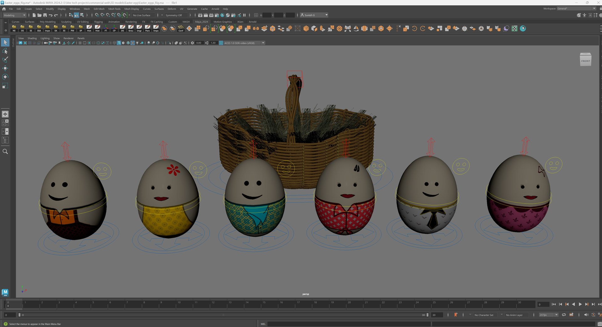 Easter Eggs - MAYA Rigged 3D Model - TurboSquid 2392540