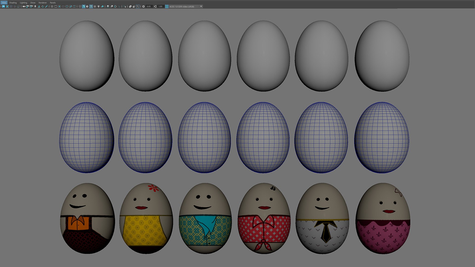 Easter Eggs - MAYA Rigged 3D Model - TurboSquid 2392540