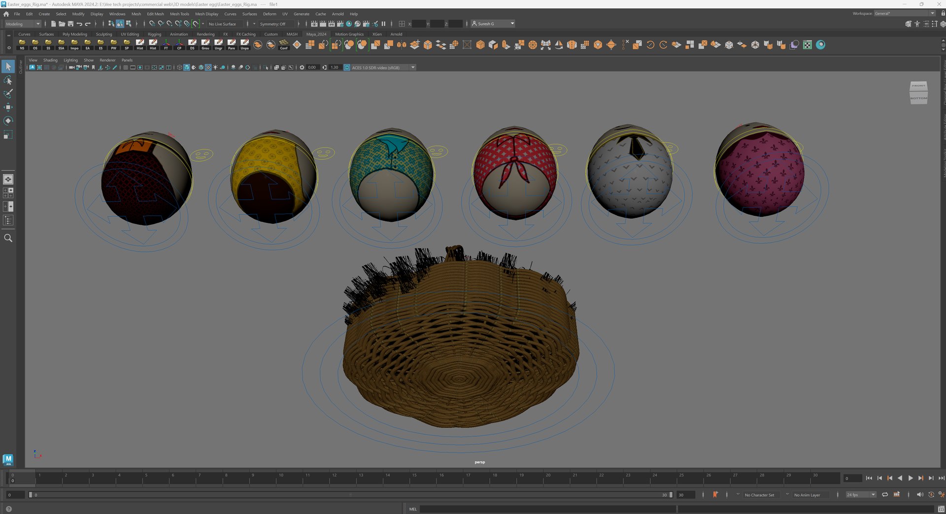 Easter Eggs - MAYA Rigged 3D Model - TurboSquid 2392540