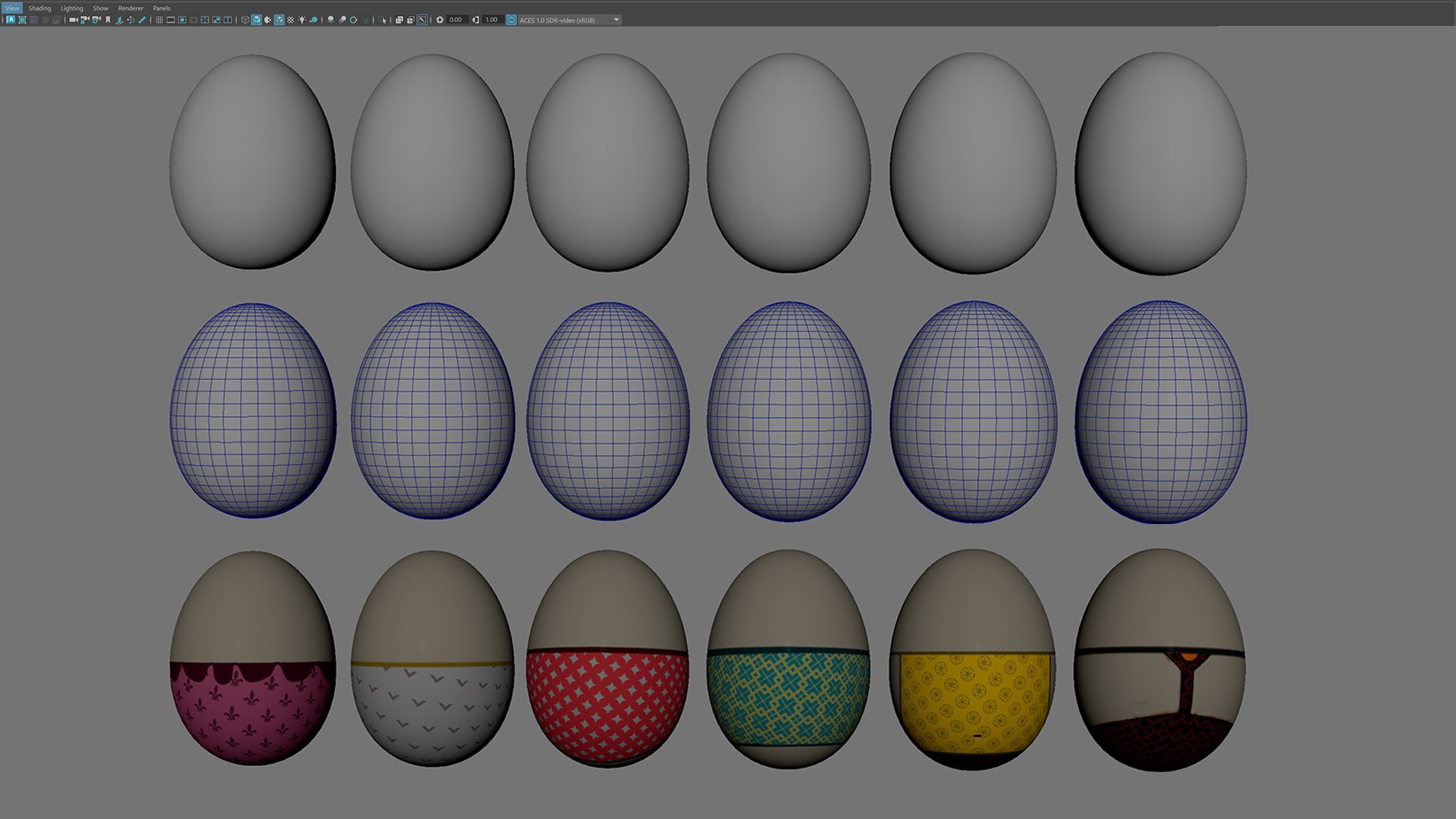 Easter Eggs - MAYA Rigged 3D Model - TurboSquid 2392540