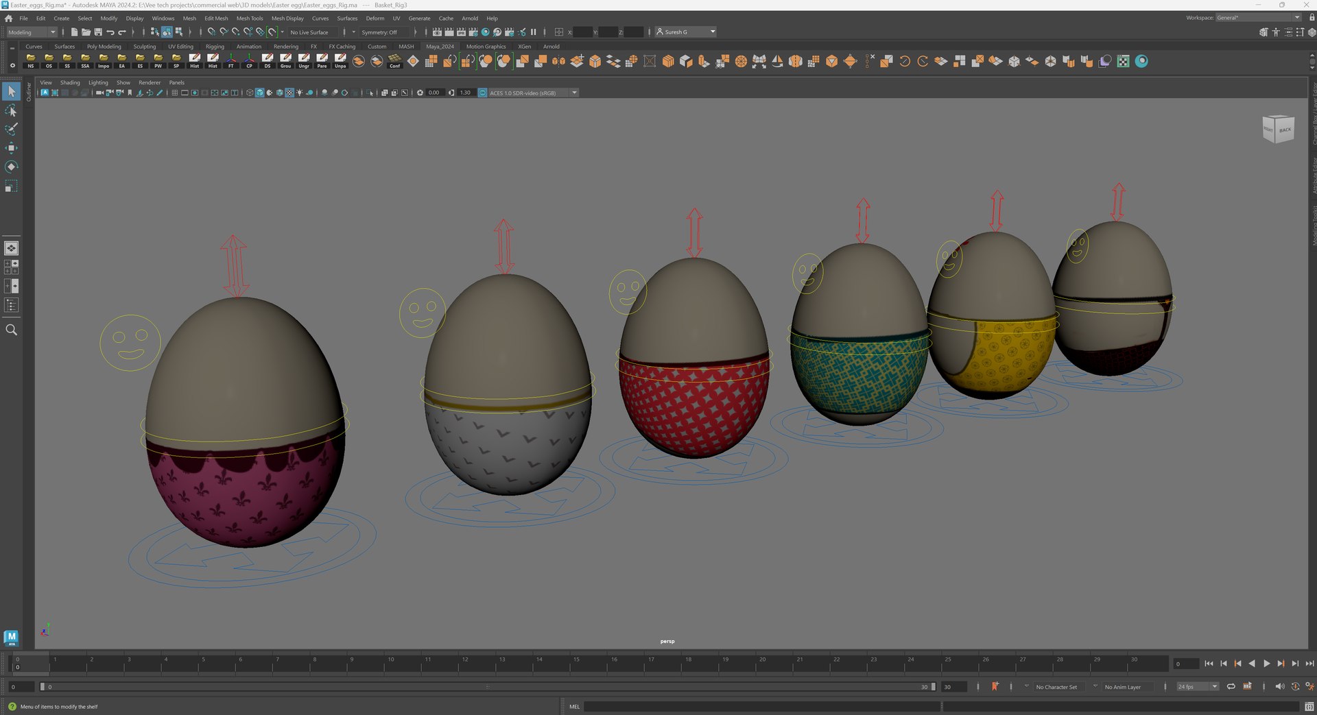 Easter Eggs - MAYA Rigged 3D Model - TurboSquid 2392540