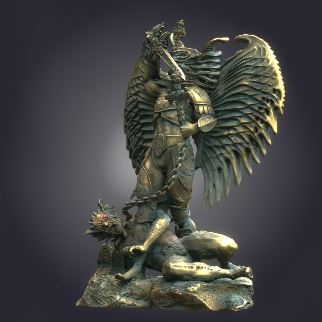 3D Archangel Michael Fights Lucifer - TurboSquid 2155200