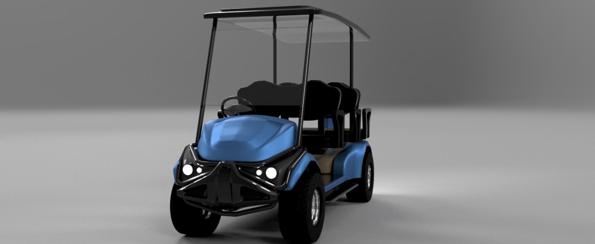 3D Model Golf Cart 6 Seater1 - TurboSquid 2095532