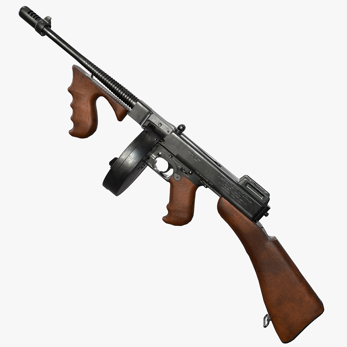 thompson submachine gun pbr 3d max