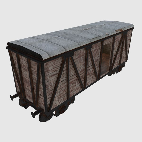 train wagon cargo 3d 3ds