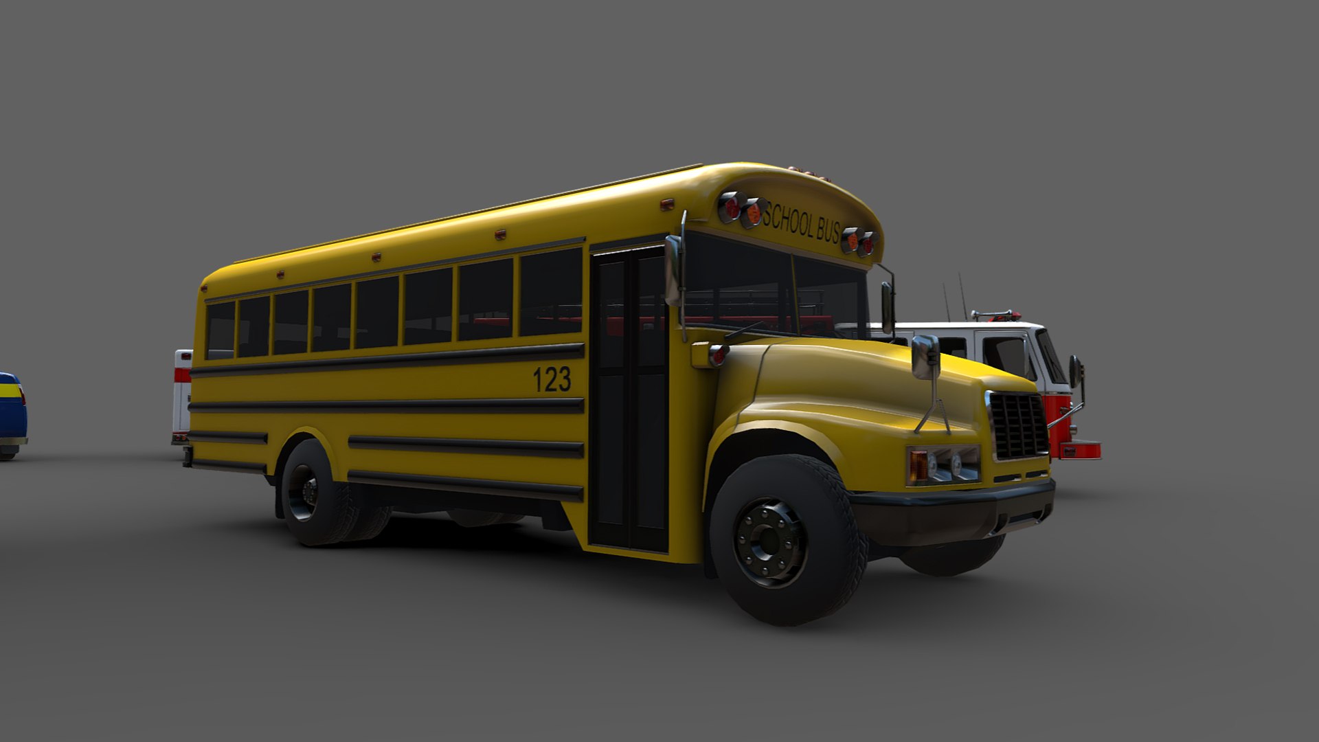 Civil Service Vehicles Pack PBR Model - TurboSquid 2268993