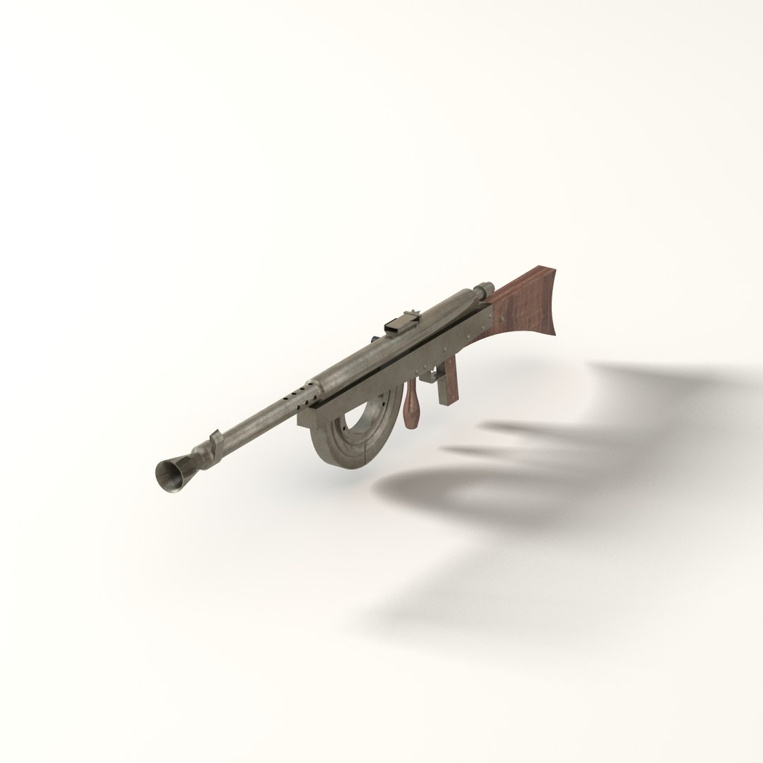 3d Model Chauchat Machine Rifle Weapons