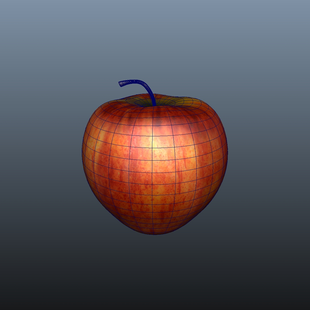 3d obj apple
