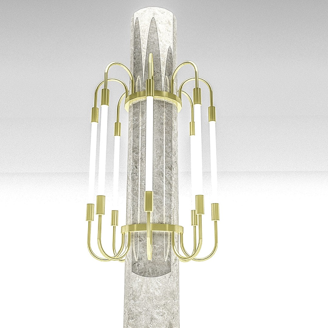 3D modern illuminated column Low-poly - TurboSquid 2081721